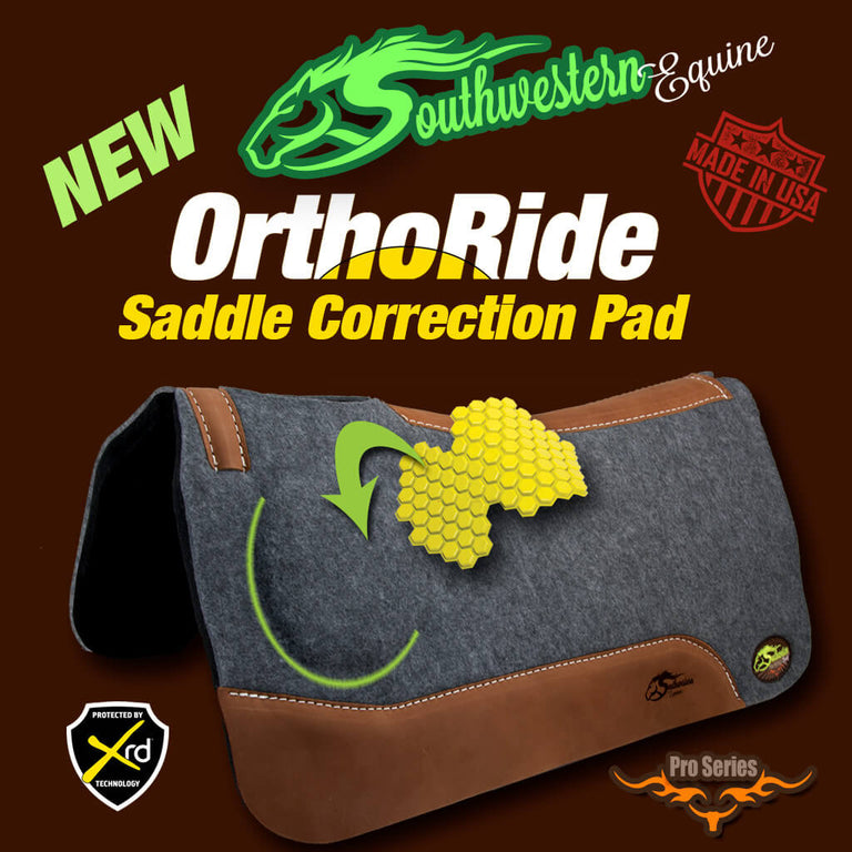 OrthoRide Correction Western Saddle Pad | Fleece Bottom High Withers ...